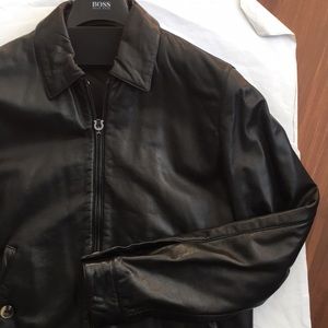 Salvatore Ferragamo | Jackets & Coats | Salvatore Ferragamo Leather ...